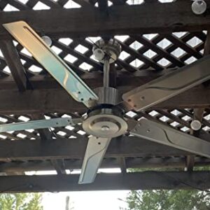 Outdoor Solar Bronze Ceiling Fan with Remote Control