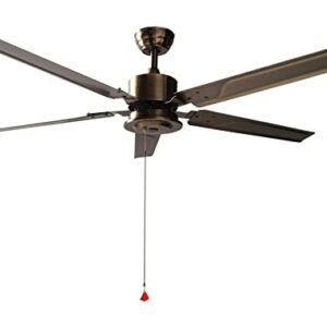 Outdoor Solar Bronze Ceiling Fan with Remote Control