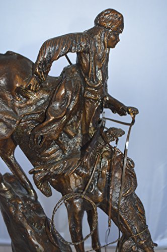 Mountain Man by Remington Bronze Statue - Size: 11" L x 11" W x 30" H.