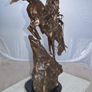 Mountain Man by Remington Bronze Statue - Size: 11" L x 11" W x 30" H.