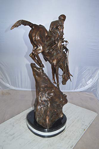 Mountain Man by Remington Bronze Statue - Size: 11" L x 11" W x 30" H.