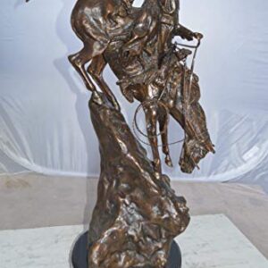 Mountain Man by Remington Bronze Statue - Size: 11" L x 11" W x 30" H.