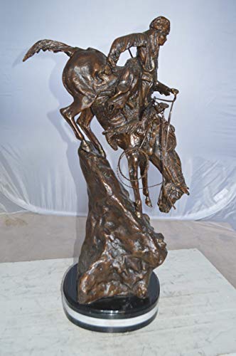 Mountain Man by Remington Bronze Statue - Size: 11" L x 11" W x 30" H.