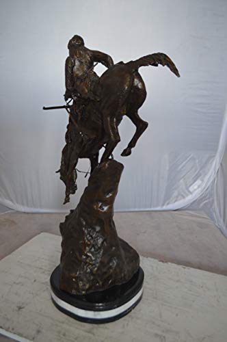 Mountain Man by Remington Bronze Statue - Size: 11" L x 11" W x 30" H.