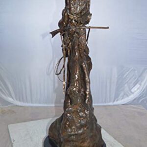 Mountain Man by Remington Bronze Statue - Size: 11" L x 11" W x 30" H.