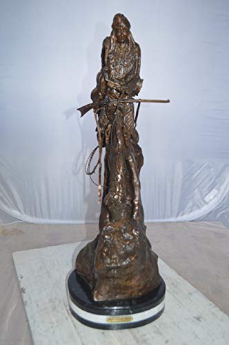 Mountain Man by Remington Bronze Statue - Size: 11" L x 11" W x 30" H.