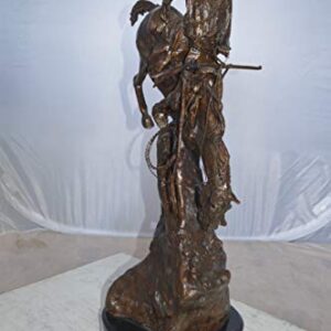 Mountain Man by Remington Bronze Statue - Size: 11" L x 11" W x 30" H.