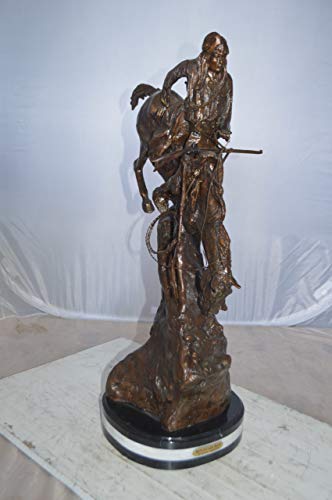 Mountain Man by Remington Bronze Statue - Size: 11" L x 11" W x 30" H.