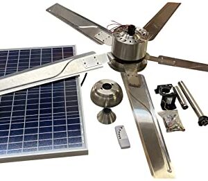 Outdoor Solar Stainless Steel Ceiling Fan with Remote Control