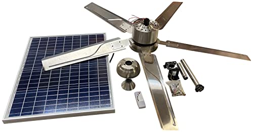 Outdoor Solar Stainless Steel Ceiling Fan with Remote Control