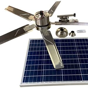 Outdoor Solar Stainless Steel Ceiling Fan with Remote Control