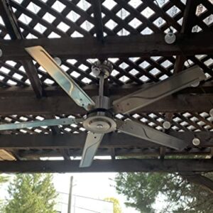 Outdoor Solar Stainless Steel Ceiling Fan with Remote Control