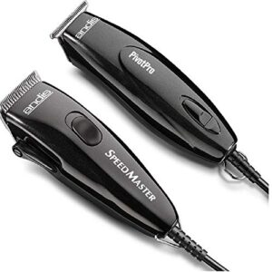 andis 24075 professional pivotpro and speedmaster hair clipper and beard trimmer pivotmotor set, black