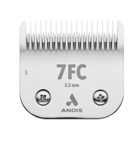 Andis 72600 UltraEdge Detachable Dog Clipper Blade - Constructed of Carbonized Steel, Specialized Hardening Process for Long Cutting Life - 1/8-Inch-Long Hair Cutting - Size-7FC, Chrome