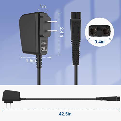 5V 1A Adapter for Andis Shaver Charger Power Cord, Replacement Andis Charger Compatible 17150 17165 TS-1 TS-2 Foil Shaver