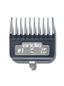 andis master premium metal clip comb size #1 1/8″ fits model ml cl-33665, blue