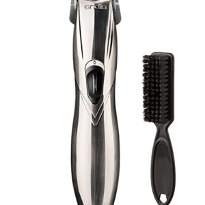 Andis Slimline Pro GTX Lithium-Ion Cordless Wide Blade Trimmer D-8 (32690) - Bundled with a BeauWis Blade Brush