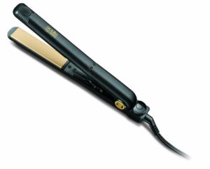 andis 67095 professional high heat 1-inch ceramic tourmaline ionic flat iron – fast, frizz-free ceramic hair straightener, gentle glide for waves, curls, and smooth hair, black/gold