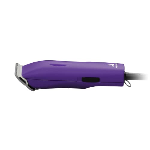 Andis 24820 EasyClip Professional-Animal 7-Piece Detachable Ceramic Blade Clipper Kit, Purple