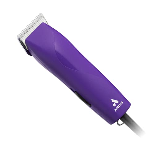 Andis 24820 EasyClip Professional-Animal 7-Piece Detachable Ceramic Blade Clipper Kit, Purple