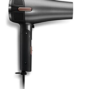 Andis 80280 Fold-n-go 1875 Watt Ceramic Ionic Dryer, Retractable Cord, Lightweight with Professional Blowout Results, Quick Drying Blow Dryer, Black/Silver