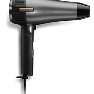 Andis 80280 Fold-n-go 1875 Watt Ceramic Ionic Dryer, Retractable Cord, Lightweight with Professional Blowout Results, Quick Drying Blow Dryer, Black/Silver