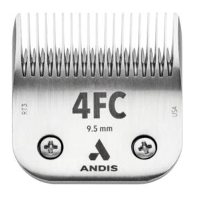 Andis – 64123, Ultra Edge Detachable Dog Clipper Blade – Carbon-Infused Steel, Long-Lasting Sharp Edges with Deep Teeth, Removes Hair 3/8-Inch (9.5 mm) - Fits AG, AGC, BDC Models - Size-4 FC, Chrome