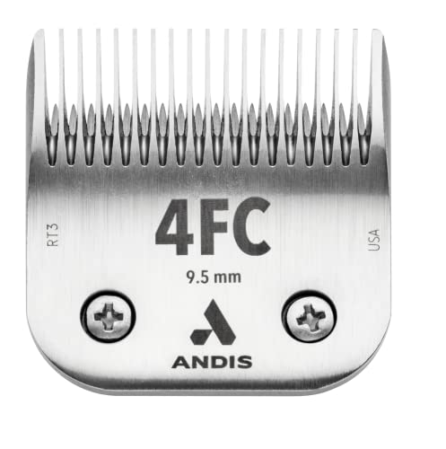 Andis – 64123, Ultra Edge Detachable Dog Clipper Blade – Carbon-Infused Steel, Long-Lasting Sharp Edges with Deep Teeth, Removes Hair 3/8-Inch (9.5 mm) - Fits AG, AGC, BDC Models - Size-4 FC, Chrome