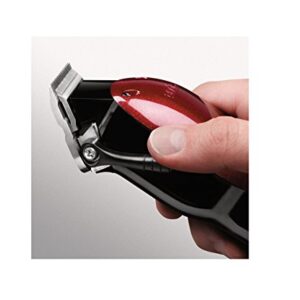 Andis 66215 Professional Envy Hair Clipper – High-Speed Adjustable Carbon-Steel Blade with Powerful Motor, 7200 Cutting Strokes Per Minute, Hanger Loop with Balanced Clipper Red & Black