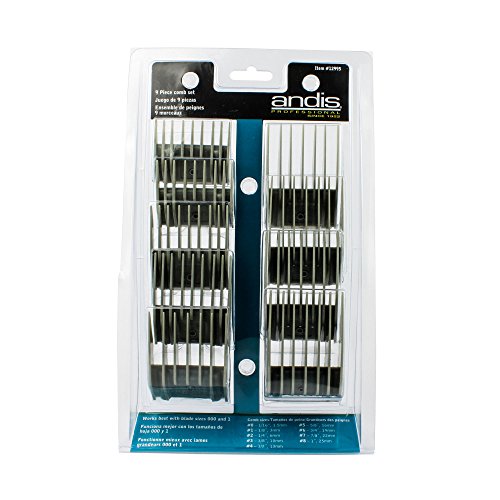 Andis Universal Hair Clipper Cutting Guides Attachments Set of 9