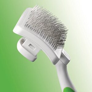 Andis Pet Self-Cleaning Animal Slicker Brush (40160), Silver