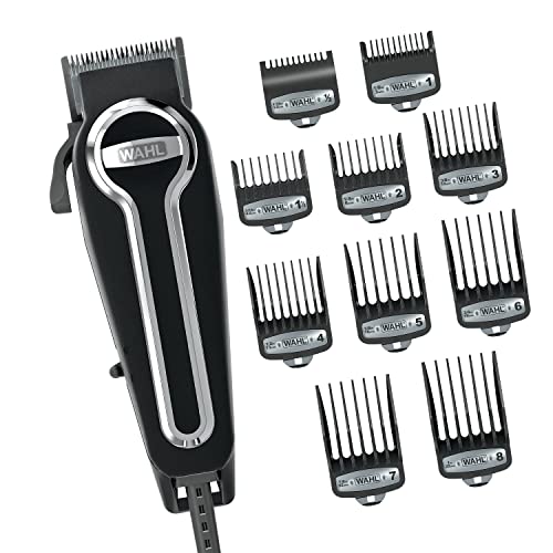 Wahl USA Elite Pro High-Performance Corded Home Haircut & Grooming Kit for Men – Electric Hair Clipper – Model 79602