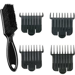 andis 4 snap-on combs attachment set for t-blade with a beauwis blade brush