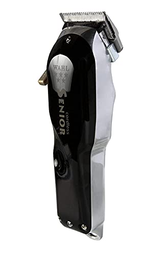 Wahl Professional - 5-Star Series Cordless Senior #8504-400 - 70 Minute Run Time - Includes Weighted Cordless Clipper Charging Stand #3801 - for Professional Barbers and Stylists