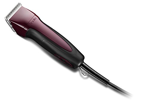 Andis Excel Pro-Animal 5-Speed Detachable Blade Clipper Kit - Professional Pet Grooming, Burgundy, SMC (65360)