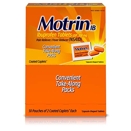 Motrin IB 48152 Ibuprofen Tablets, 2 Count (Pack of 50)