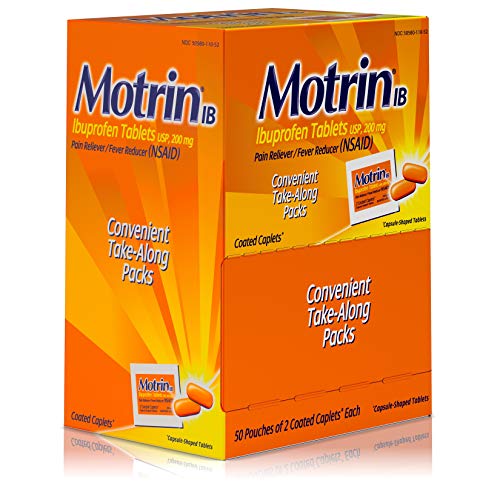 Motrin IB 48152 Ibuprofen Tablets, 2 Count (Pack of 50)