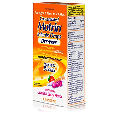 Motrin Infants Concentrated Liquid Medicine Drops with Ibuprofen, Berry, 1 fl. oz