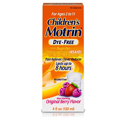 Children's Motrin Oral Suspension Medicine for Kids, 100mg Ibuprofen, Berry Flavored, 4 fl. oz