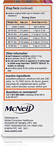 Motrin Child Berry Liq Size 4 Fluid Ounce, Pack of 6