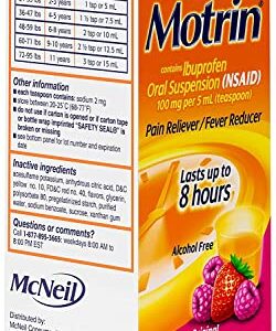 Motrin Child Berry Liq Size 4 Fluid Ounce, Pack of 6