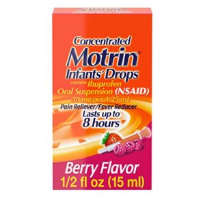 infants’ motrin concentrated drops, fever reducer, ibuprofen, berry flavored.5 oz