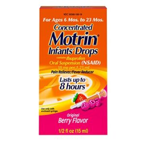 Infants' Motrin Concentrated Drops, Fever Reducer, Ibuprofen, Berry Flavored.5 Oz