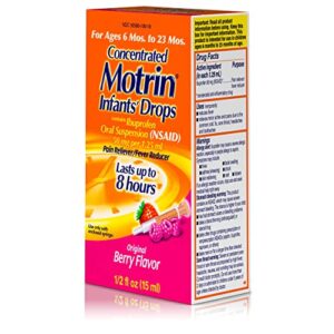 Motrin Infants Concentrated Drops, Fever Reducer, Ibuprofen, Berry Flavored.5 Oz (Pack of 2)