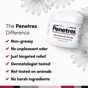 Penetrex Joint & Muscle Therapy – 2oz Cream – Intensive Concentrate for Joint and Muscle Recovery, Premium Formula with Arnica, Vitamin B6 and MSM Provides Relief for Back, Neck, Hands, Feet