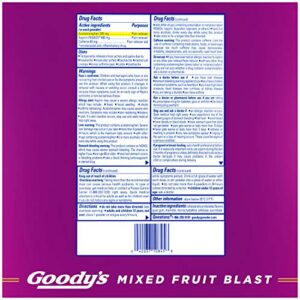 Goody's Extra Strength Headache Powder, Mixed Fruit Blast Flavor Dissolve Packs, 24 Individual Packets, 2 Pack