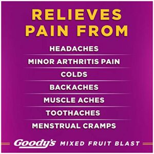 Goody's Extra Strength Headache Powder, Mixed Fruit Blast Flavor Dissolve Packs, 24 Individual Packets, 2 Pack