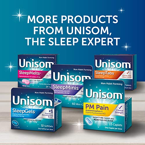 Unisom PM Pain Nighttime Sleep-aid + Pain Reliever, Acetaminophen & Diphenhydramine HCI, 30 Caplets, 50mg