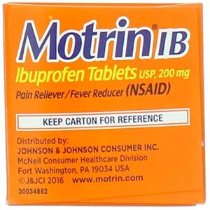 motrin ib ibuprofen tablets, 200 mg, 50 count (pack of 3)