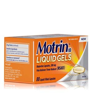 Motrin Liquid-Gels 200mg Ibuprofen, 80 Count Per Bottle